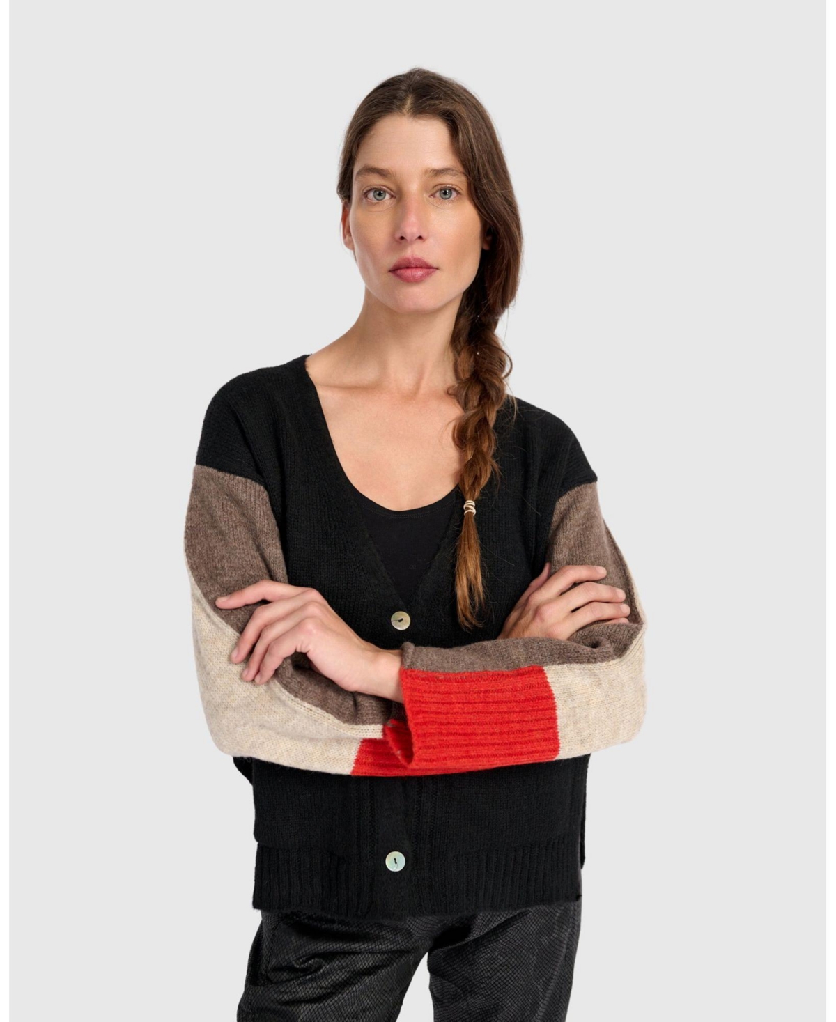 Click here for Alembika Womens Finch Cardigan Sweaters - Black/ha... prices