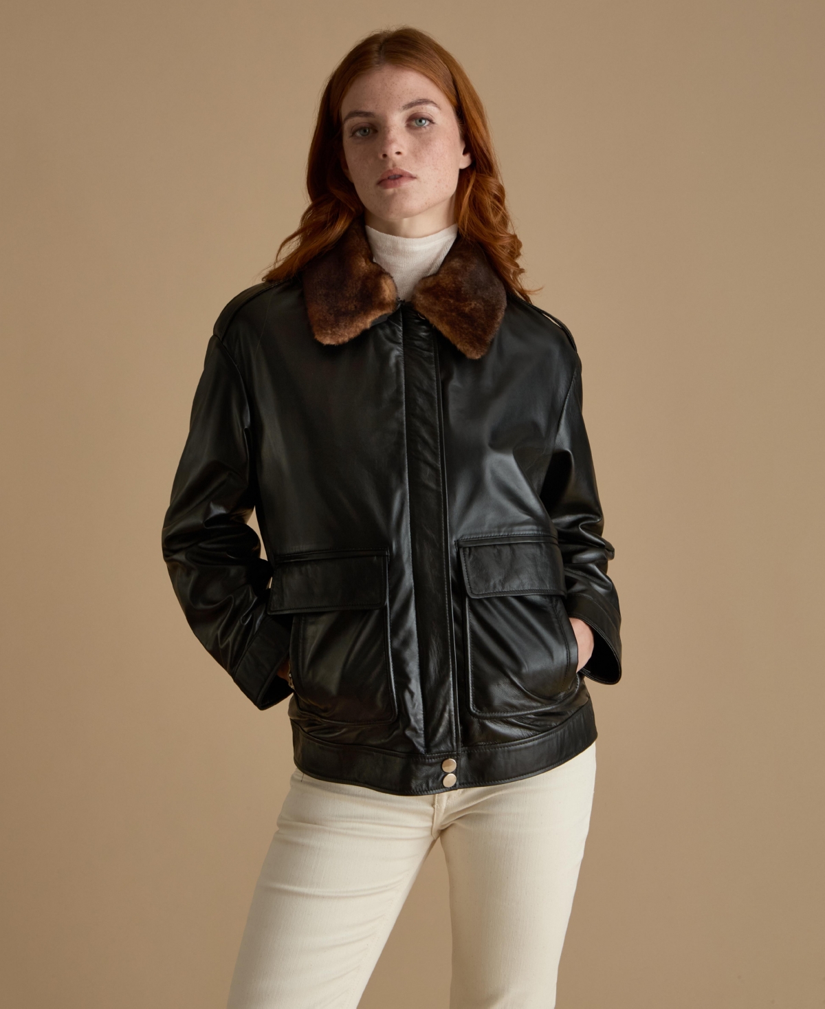 Click here for Furniq Uk Womens Leather Jacket with Detachable Sh... prices
