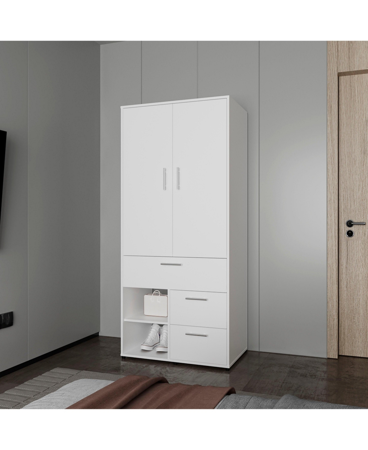 Click here for Fm Furniture Care Free Multi-Storage Wardrobe with... prices
