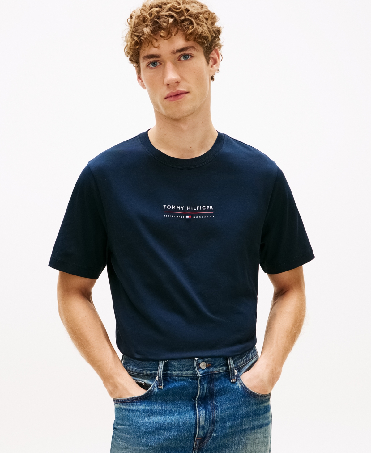 Click here for Tommy Hilfiger Mens Crewneck Brand Lockup Graphic... prices