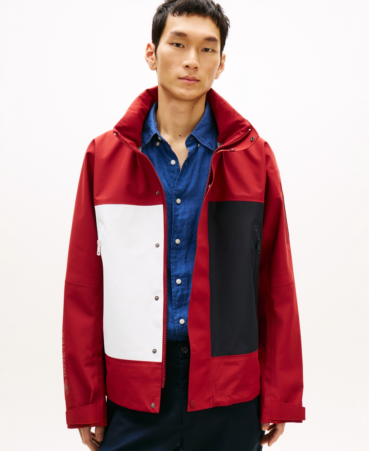 Click here for Tommy Hilfiger Mens Gore-Tex Colorblock Jacket - R... prices
