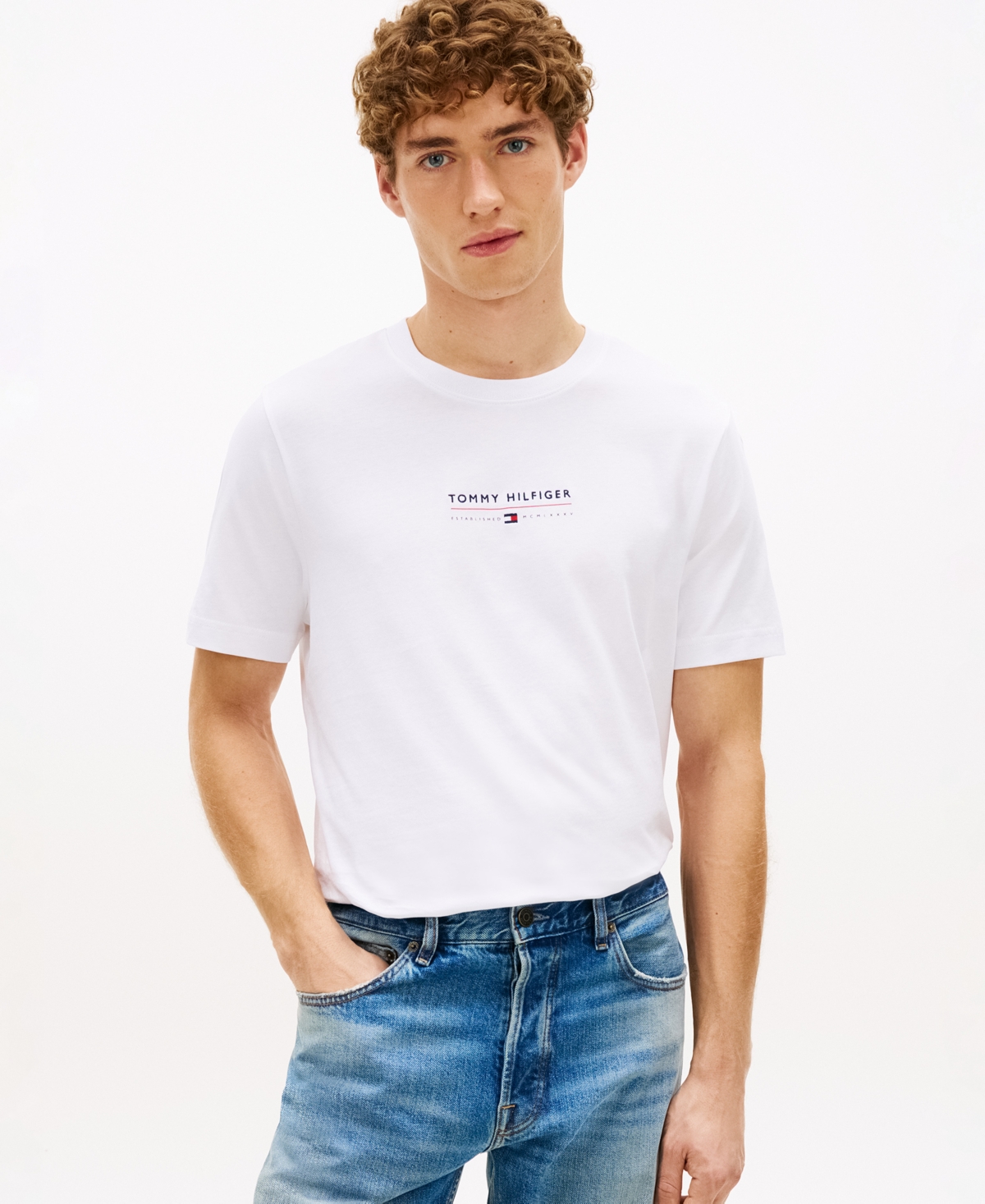 Click here for Tommy Hilfiger Mens Crewneck Brand Lockup Graphic... prices
