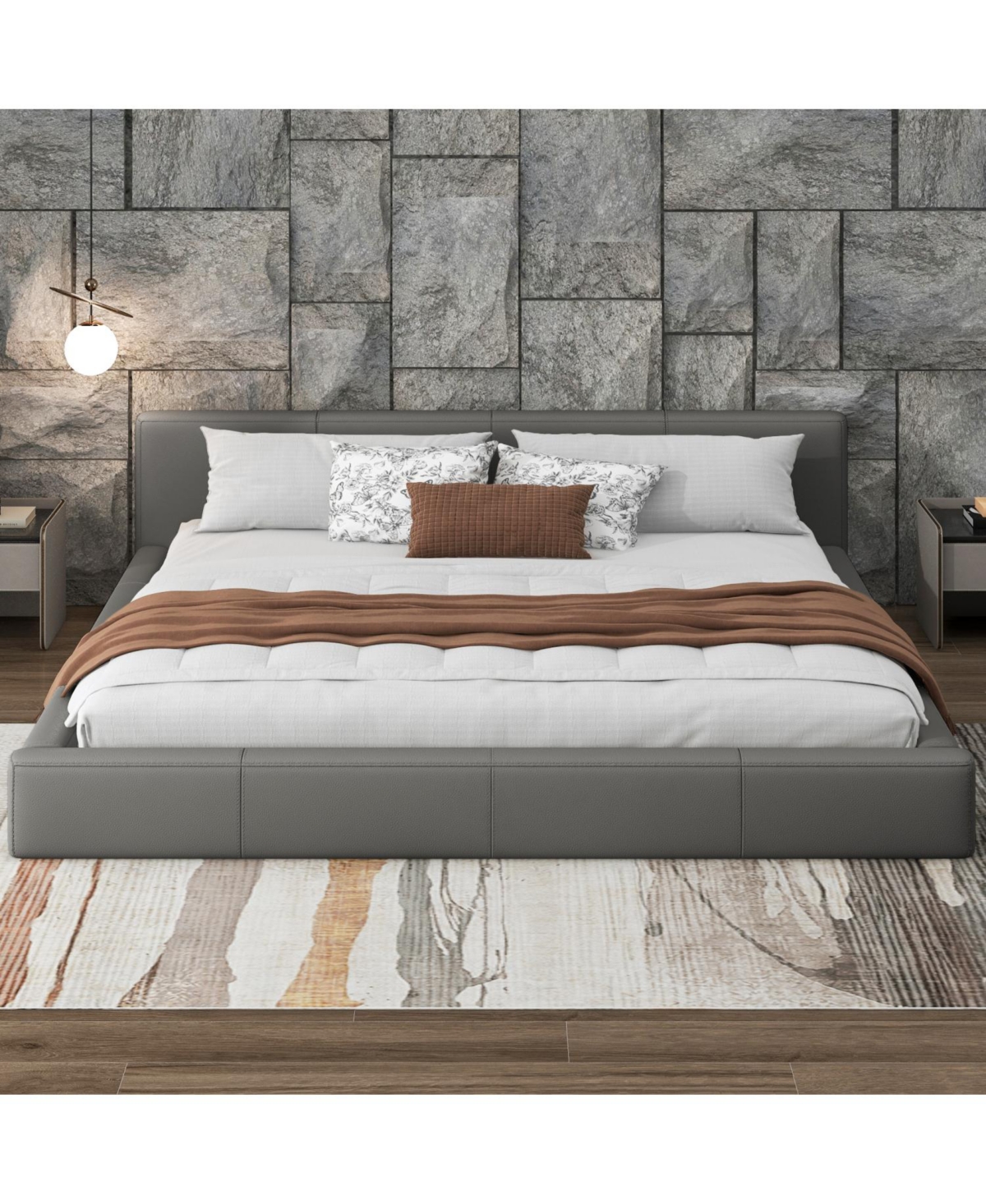 Click here for Streamdale Stylish Beige Upholstered Bed The Ideal... prices