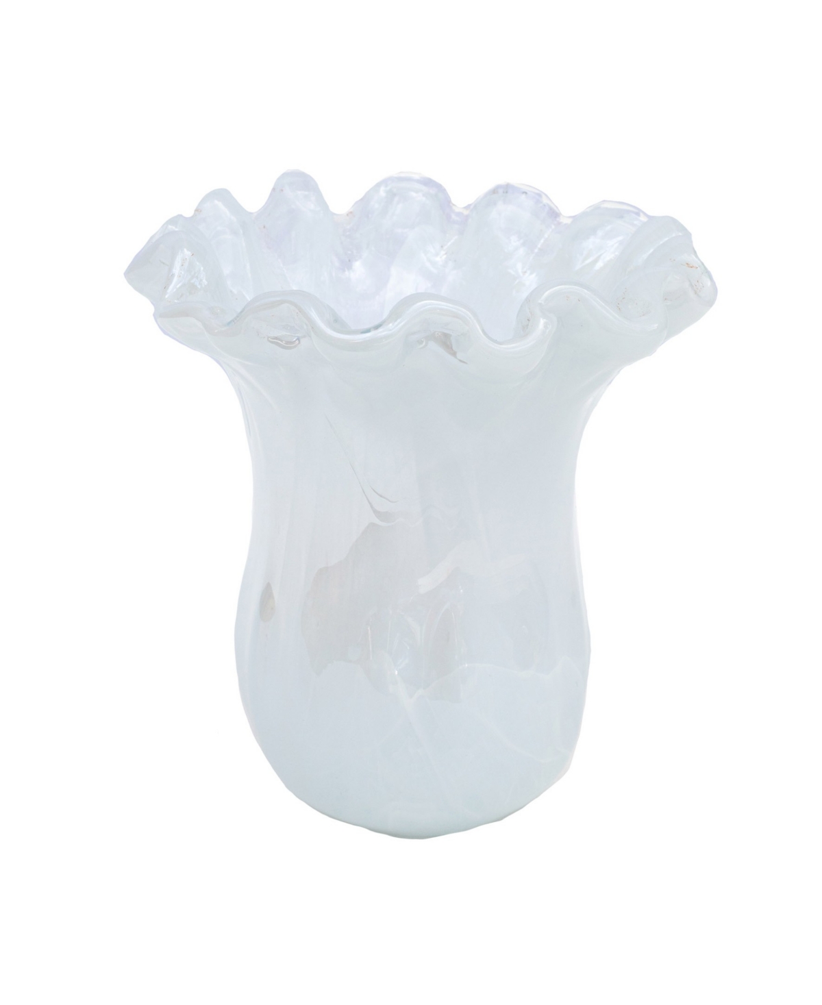 Click here for Vietri Onda 32 oz. Glass Small Tulip Vase - White prices