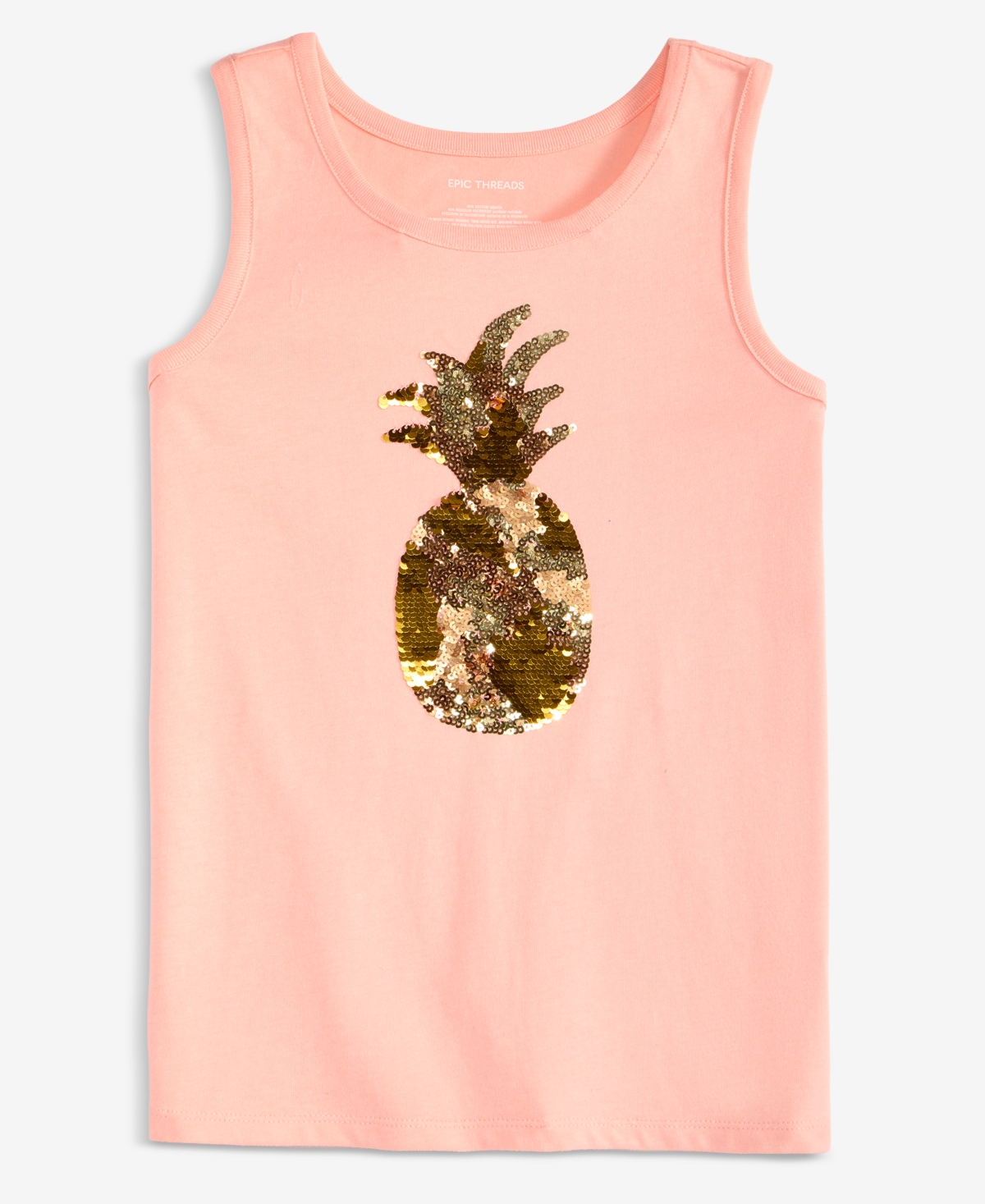Click here for Epic Threads Girls 5-20 Sequin Pineapple Tank Top... prices