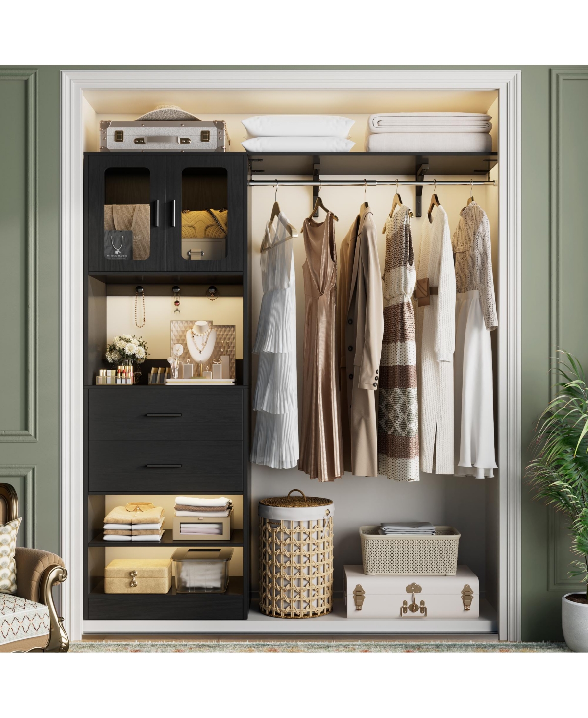 Click here for Aheaplus 5FT Closet Organizer with Drawers  Hangin... prices