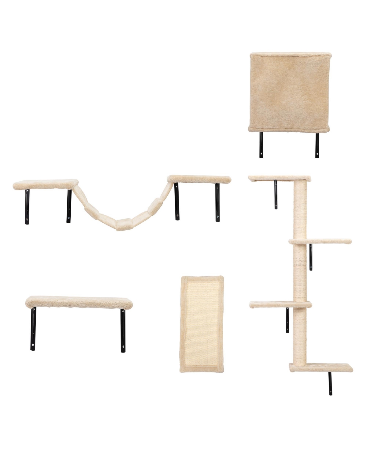 Click here for Aostirmotor 5 Pcs Wall Mounted Cat Tree Furniture... prices