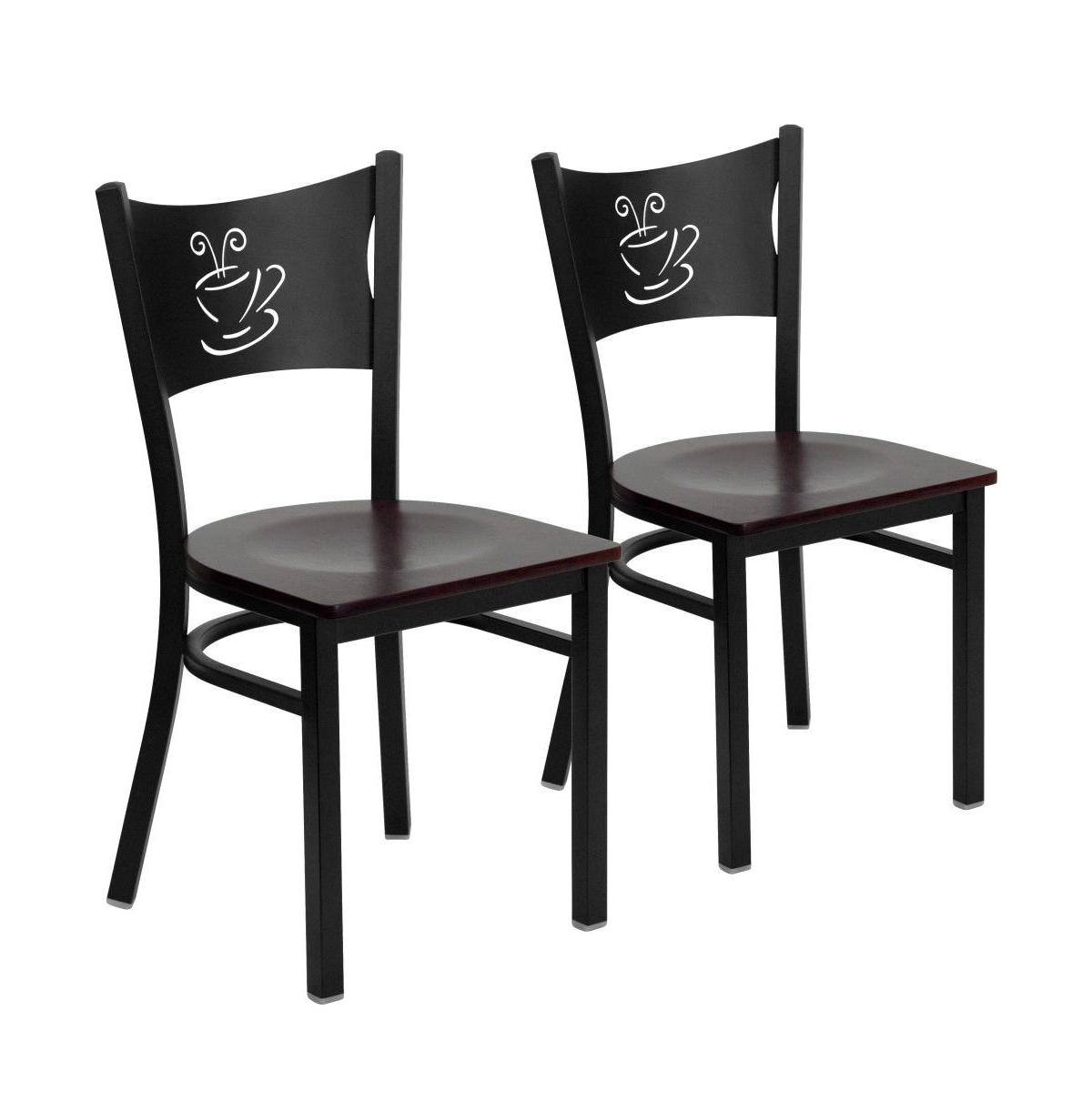 Click here for Emma+Oliver 2 Pack Coffee Back Metal Restaurant Ch... prices