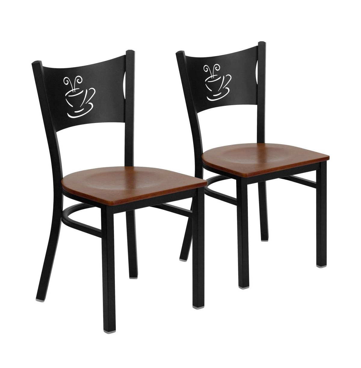 Click here for Emma+Oliver 2 Pack Coffee Back Metal Restaurant Ch... prices