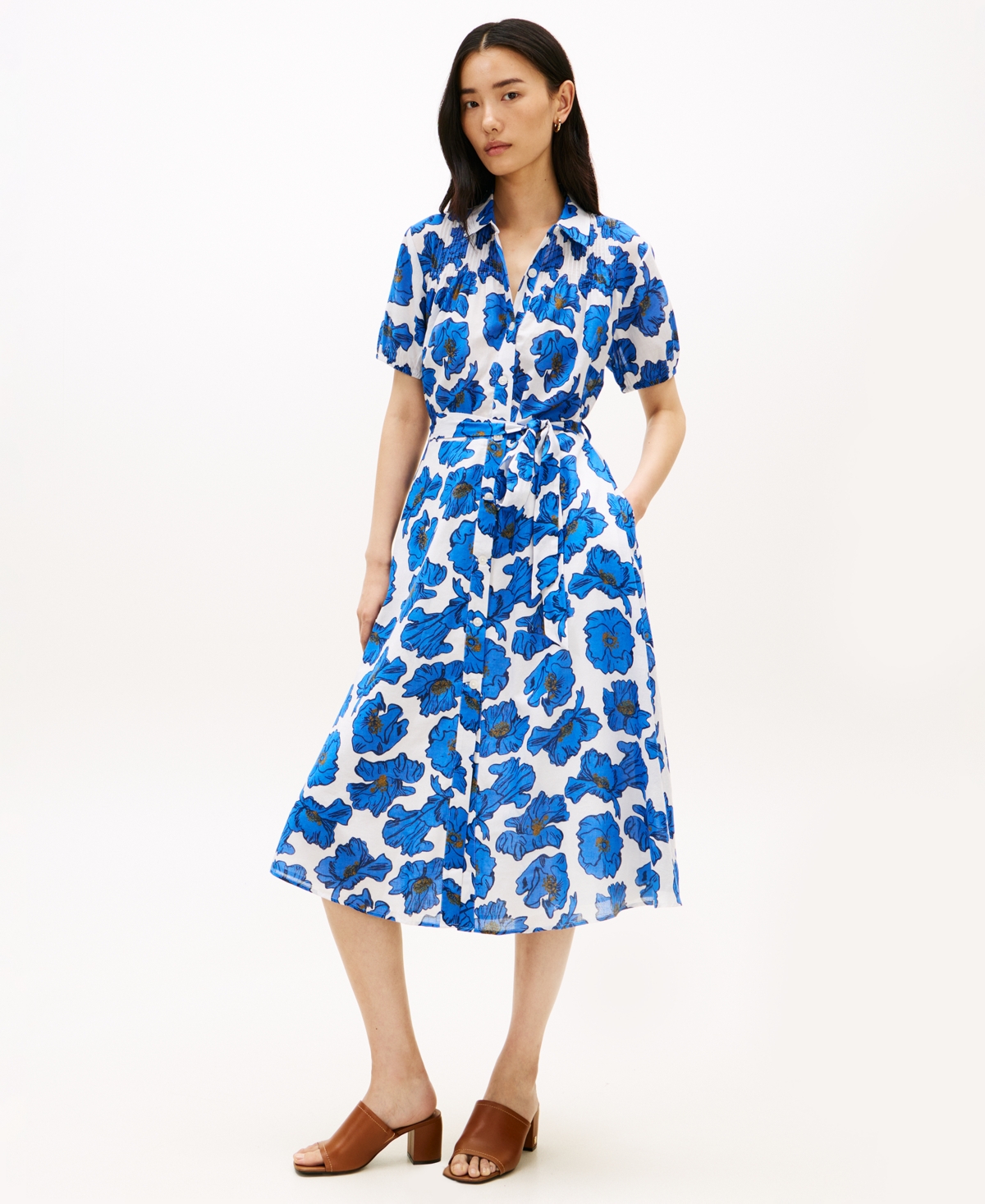 Click here for Tommy Hilfiger Womens Pin Tuck Cambric Collared Dr... prices