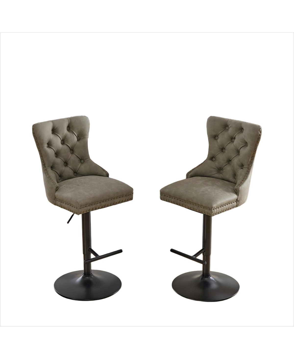 Click here for Boyel Living Set of 2 Pu Swivel Bar Stools Adjusta... prices