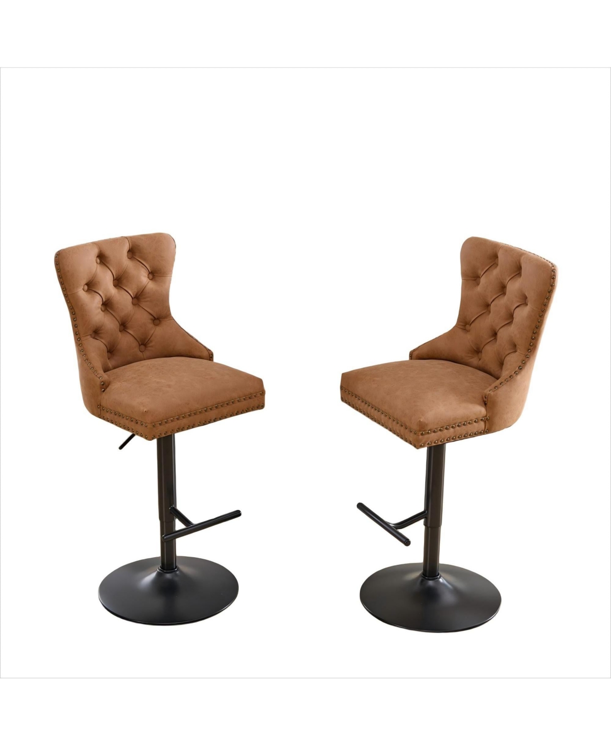 Click here for Boyel Living Set of 2 Pu Swivel Bar Stools Adjusta... prices