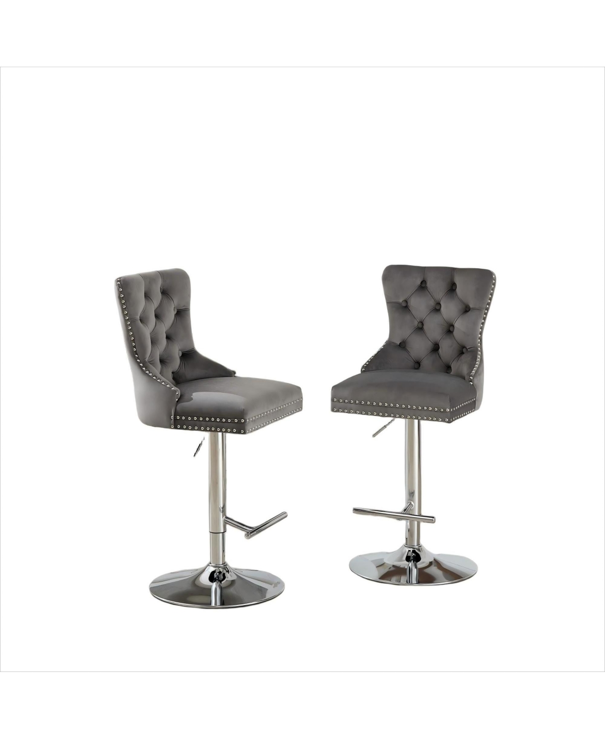 Click here for Boyel Living Set of 2 Pu Swivel Bar Stools Adjusta... prices