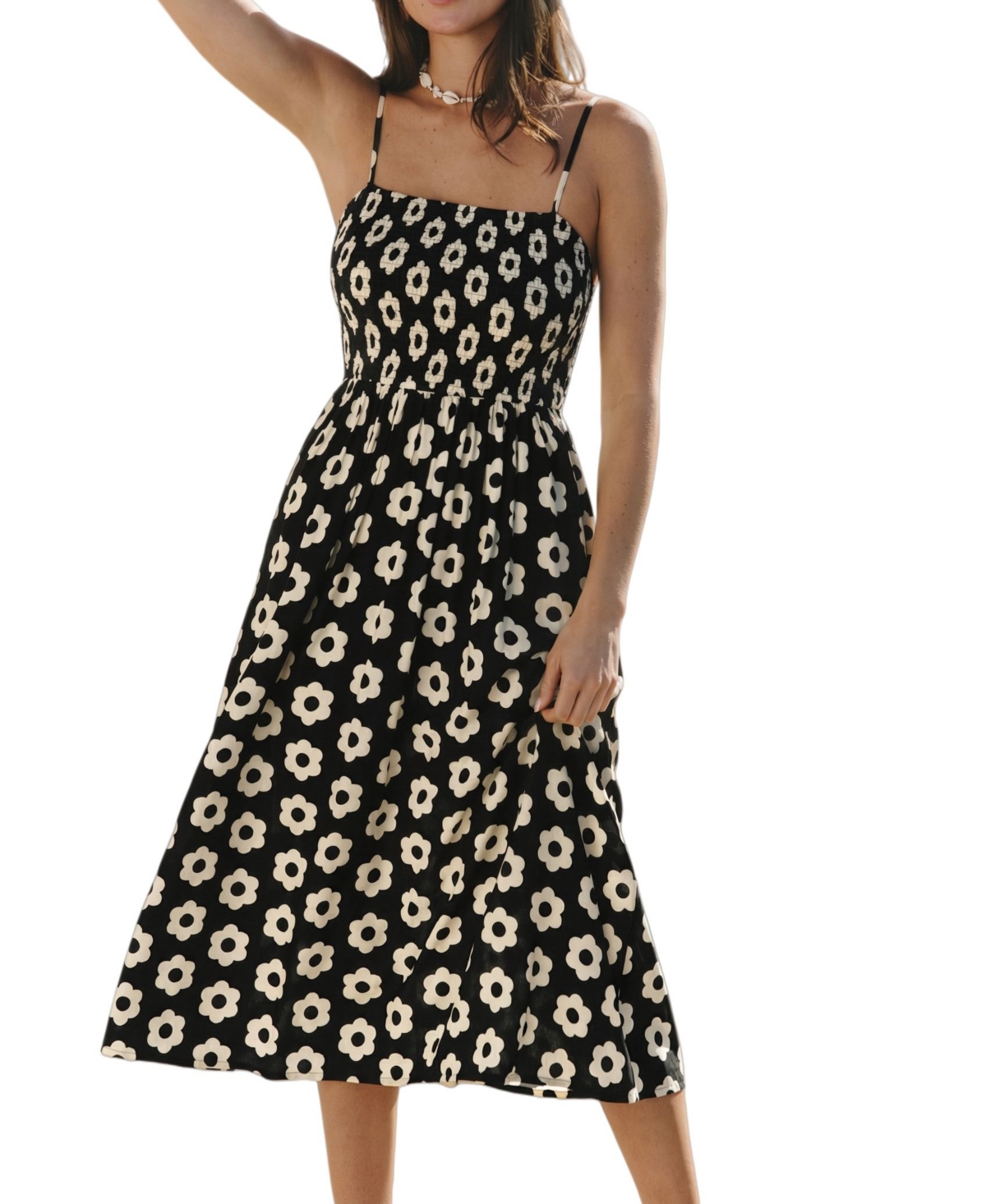 Click here for Cupshe Womens Hazy Daisy Floral Midi Beach Dress -... prices