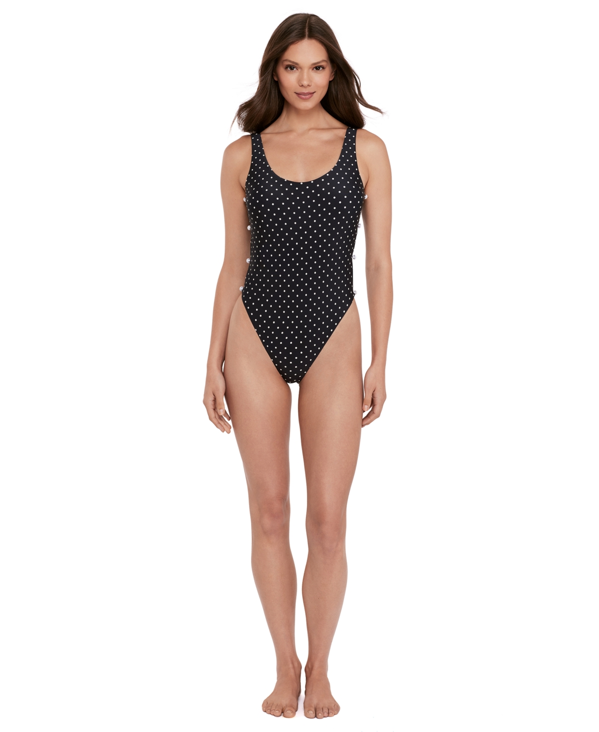 Click here for Steve Madden Womens Side Cutouts One-Piece Swimsui... prices
