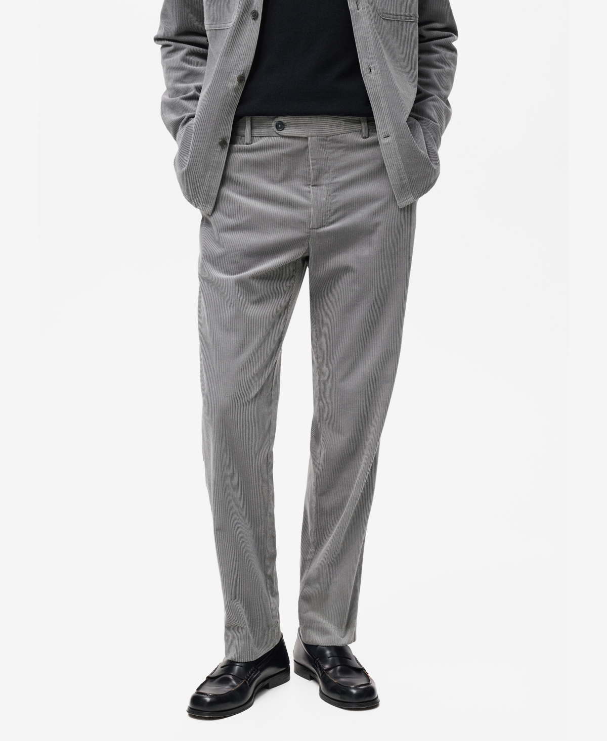 Click here for Mango Mens Corduroy Regular-Fit Pants - Light Heat... prices