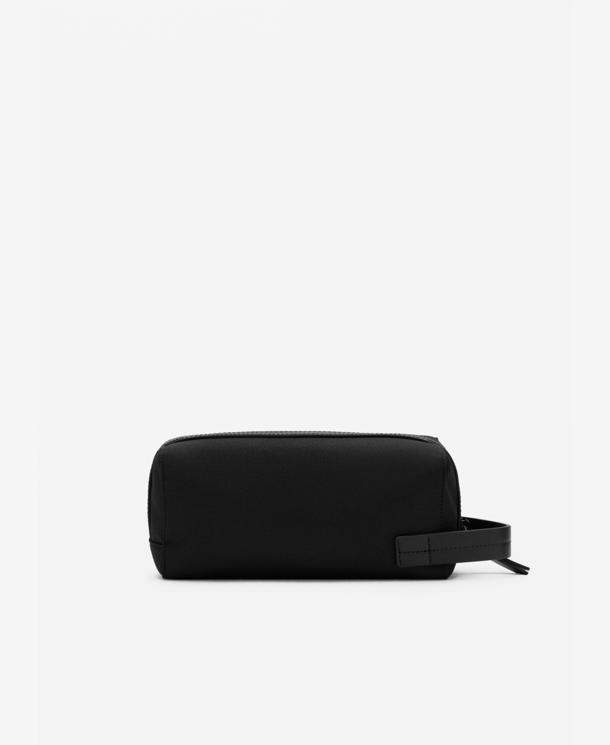 Click here for Mango Mens Leather Details Toiletry Bag - Black prices