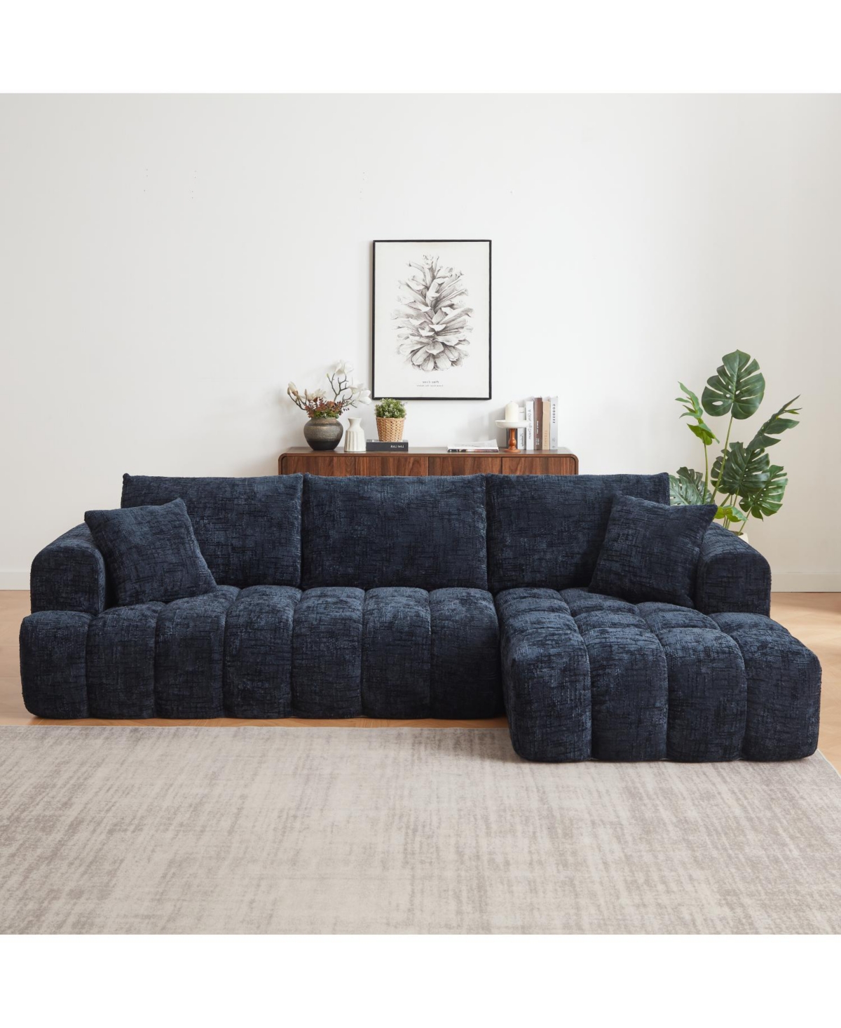 Click here for Streamdale Furniture Chenille L-Shape Sectional So... prices
