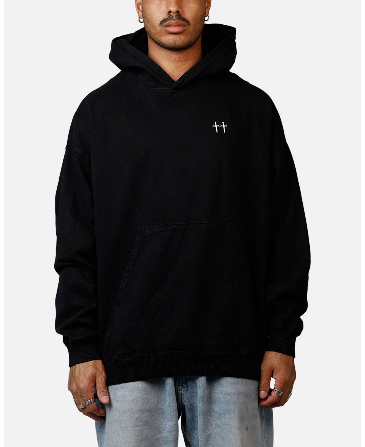 Click here for Saint Morta Mens Fallen Rising Boxy Hoodie Black prices