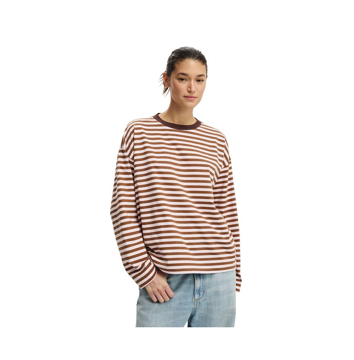 Click here for Cotton On Womens Boxy Long Sleeve Top - Sophie str... prices