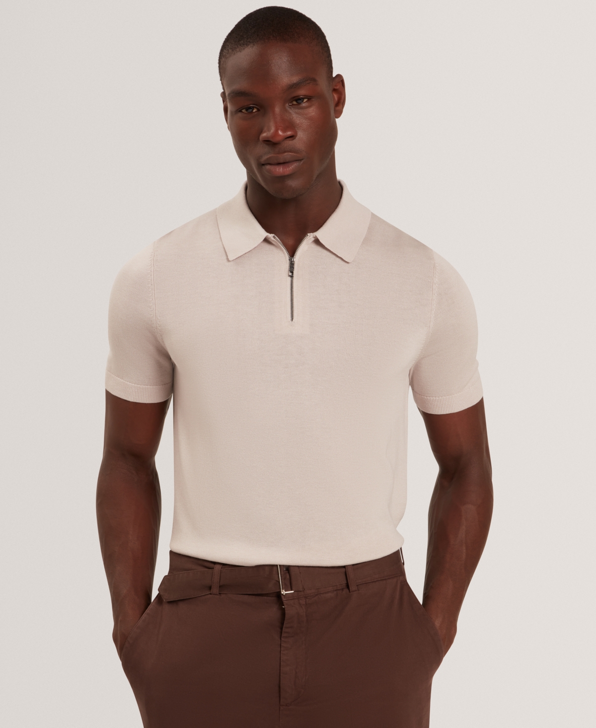 Click here for Ted Baker Mens Slim-Fit Polo Shirt - Ecru prices