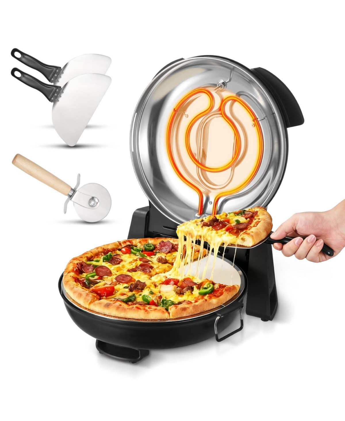 Click here for Mecale Electric Pizza Oven  12"  1200W  Cordi... prices