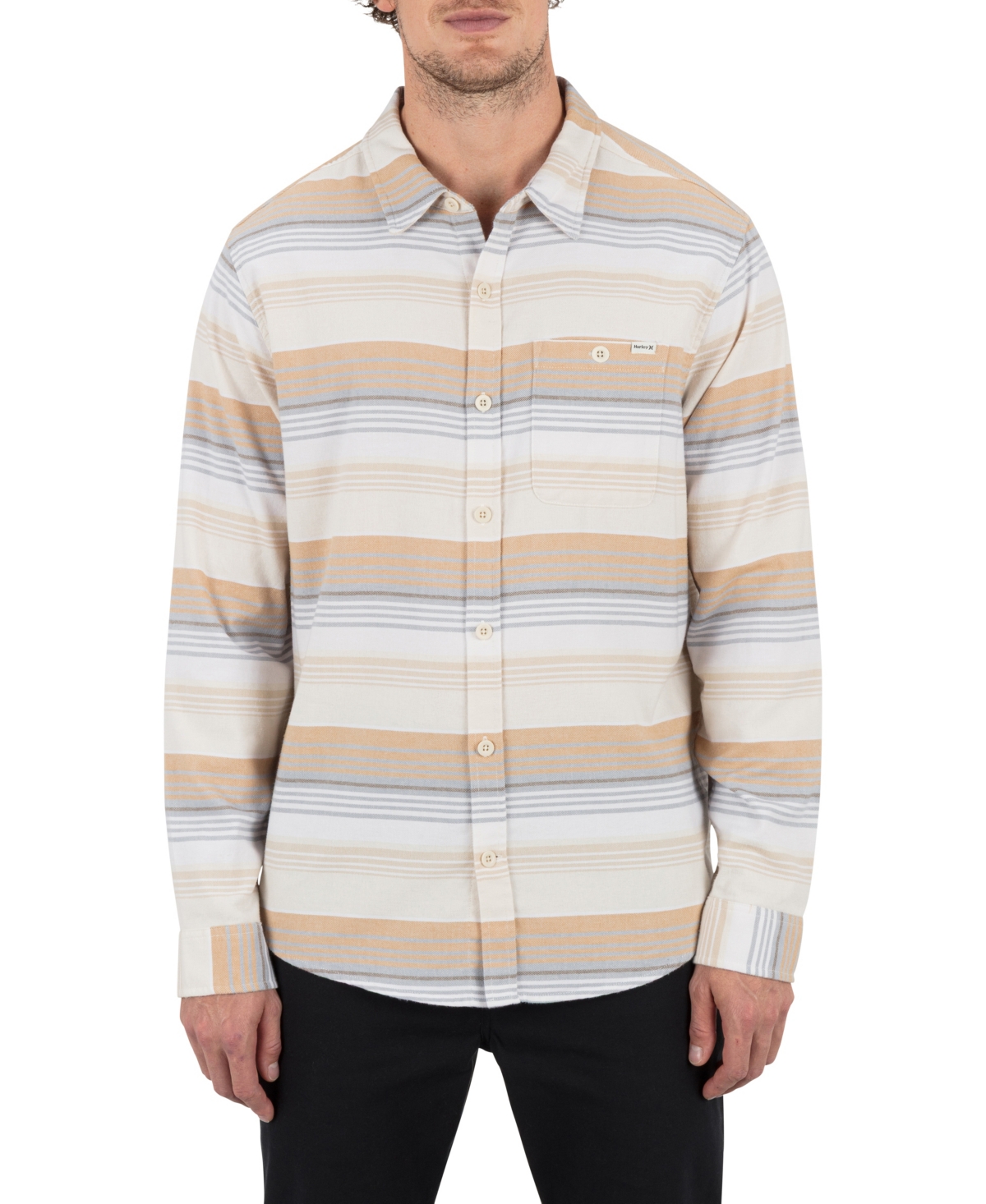 Click here for Hurley Mens Portland Stripe Stretch Shirt - Light... prices