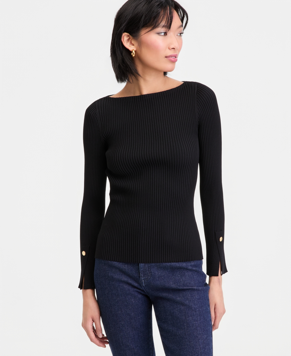 Click here for I.n.c. International Concepts Womens Rib-Knit Spli... prices