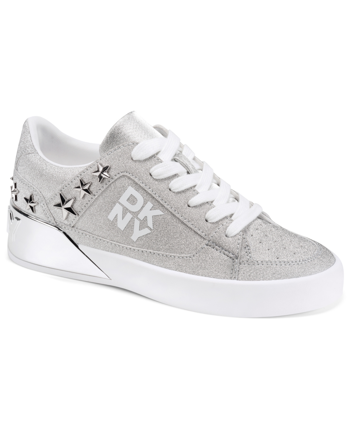 Click here for Dkny Womens Manserra Round Toe Sneakers - Silver prices