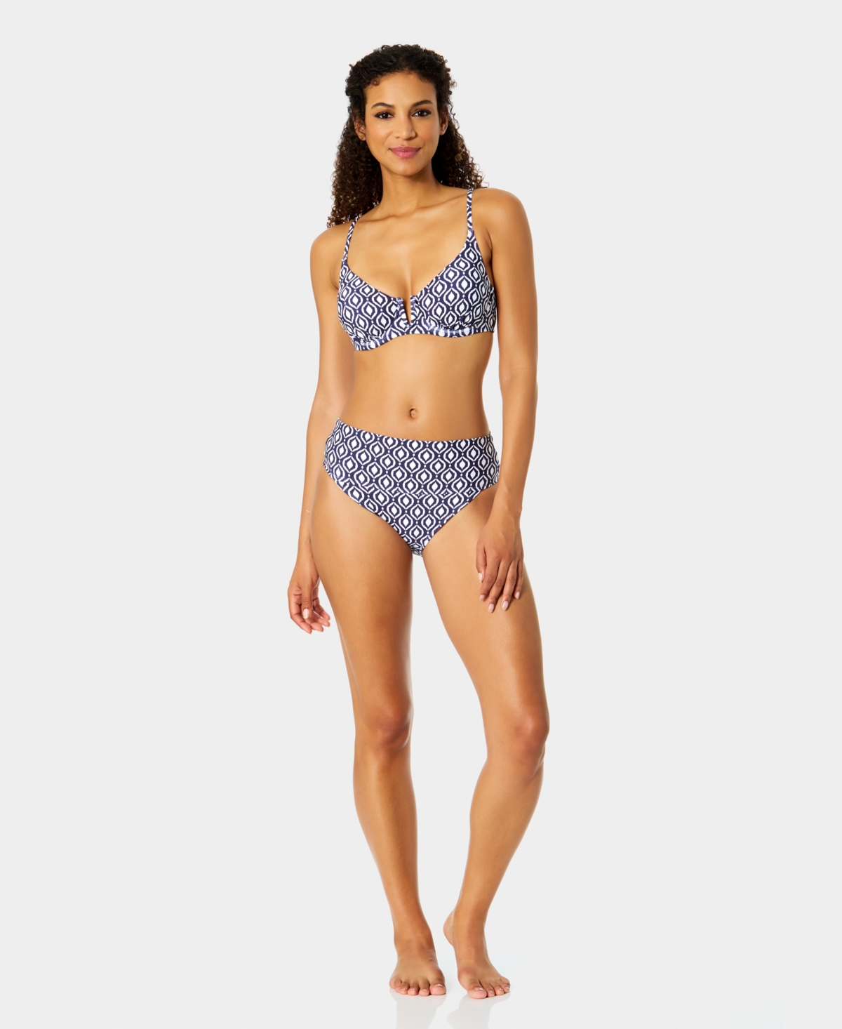 Click here for Anne Cole Womens V-Neck Underwire Bikini Top - Nav... prices