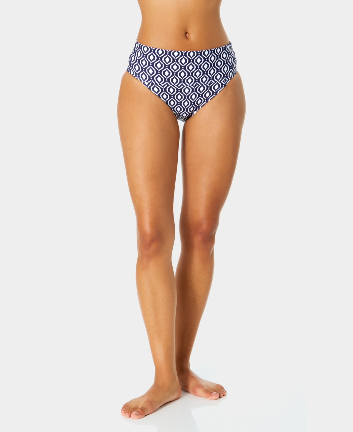 Click here for Anne Cole High-Waist Bikini Bottoms - Navy White prices