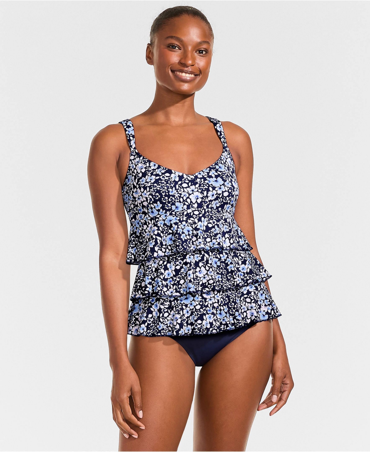 Click here for Lands End Womens Ruffle Fauxkini One Piece Swimsui... prices