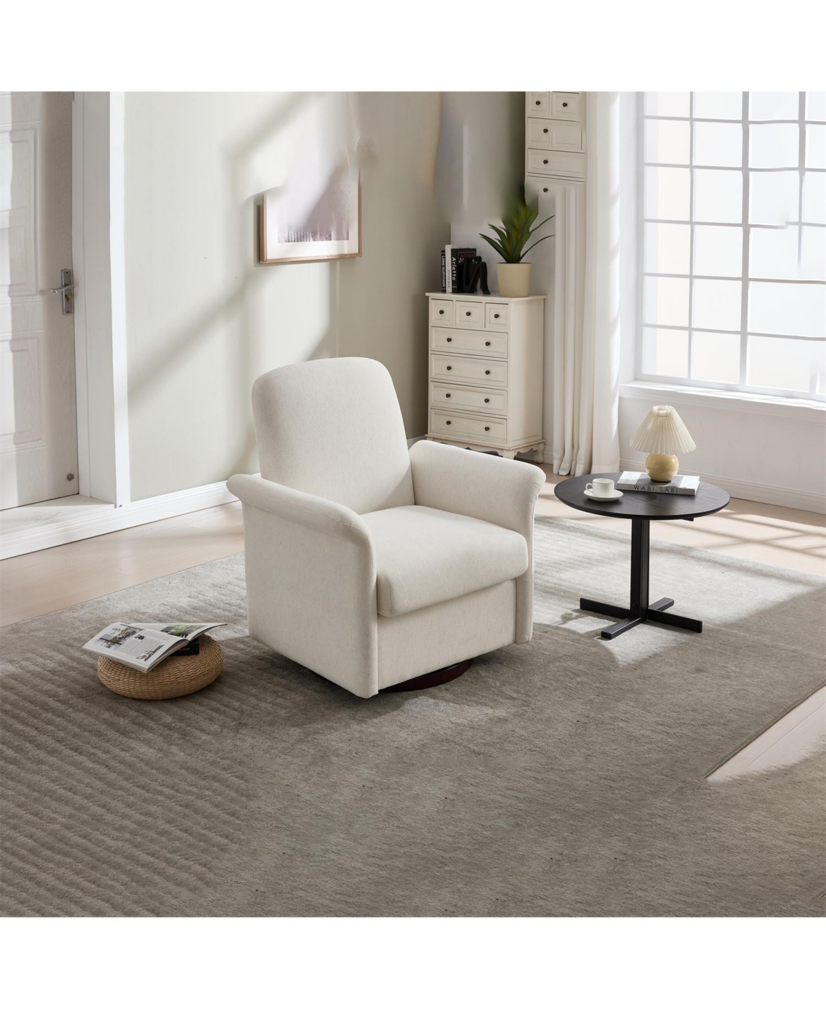 Click here for Jujabu Swivel Accent Chair Modern Barrel Armchair... prices