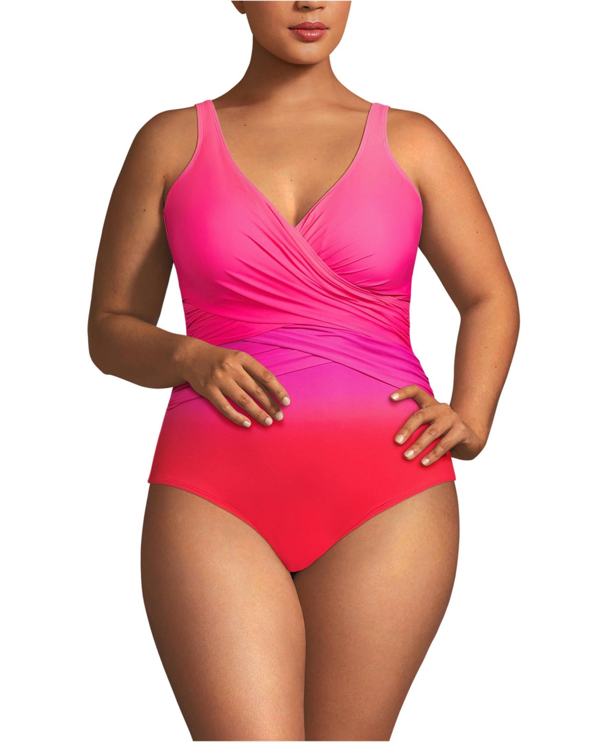 Click here for Lands End Plus Size G-Cup SlenderSuit Wrap One Pie... prices