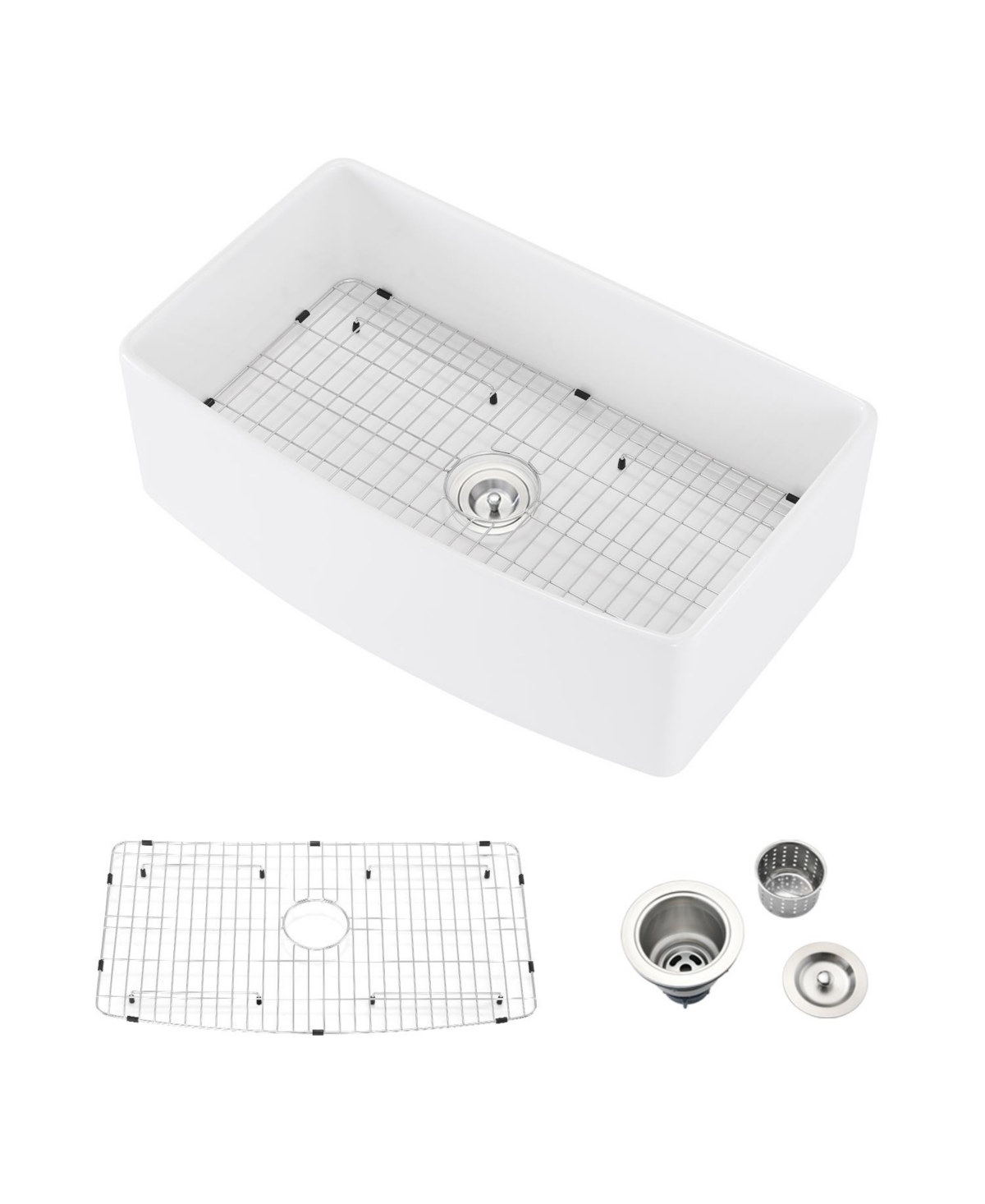 Click here for flynama 33x20 Inch Fireclay Farmhouse Arch Edge Ap... prices