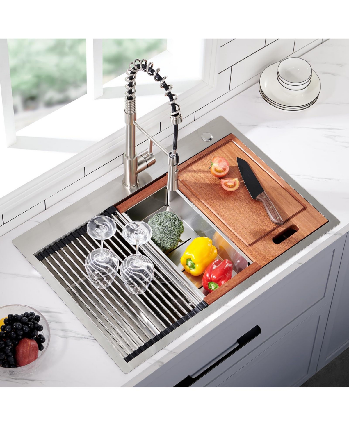 Click here for flynama 33x22inch Stainless Steel Workstation Sink... prices