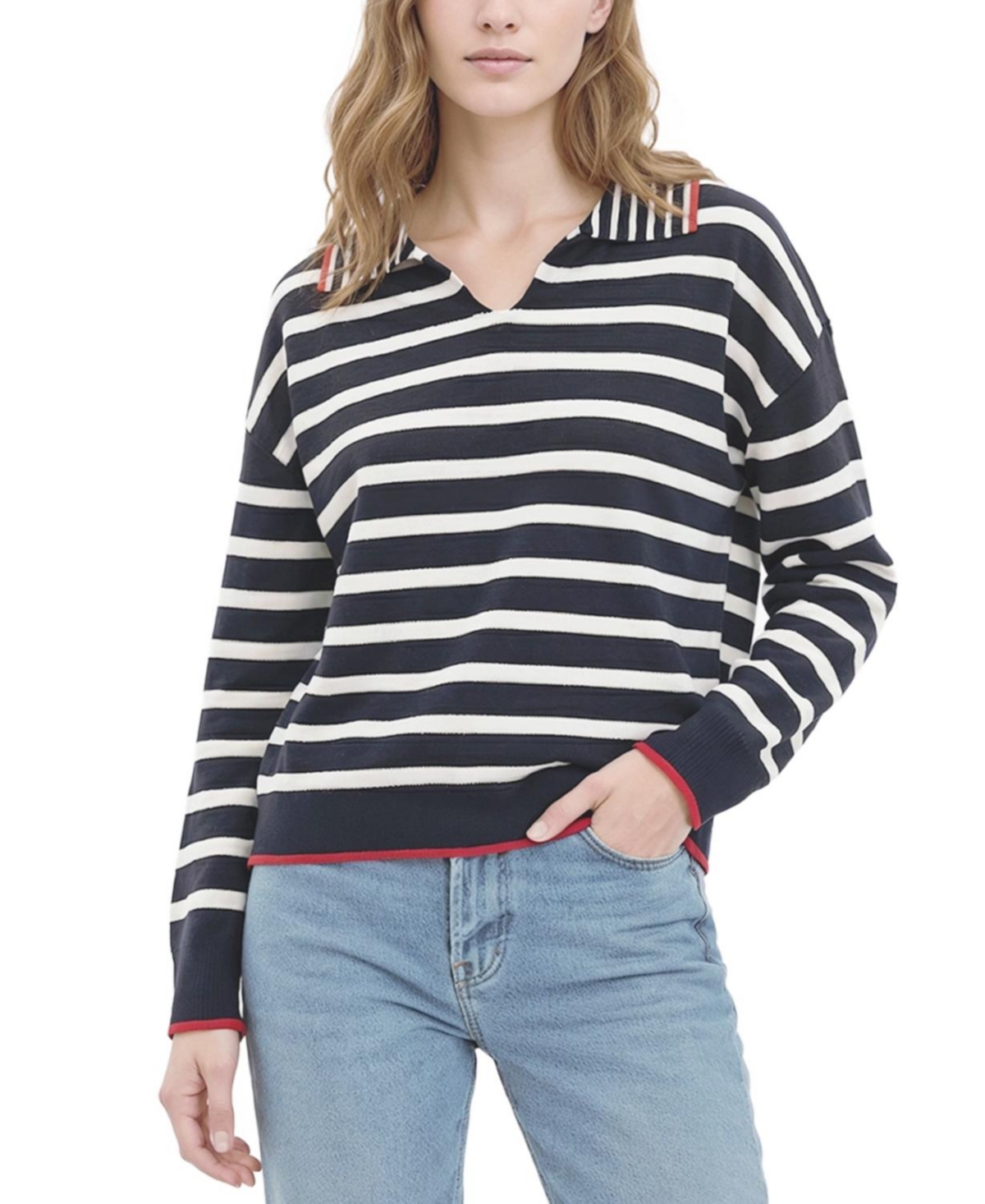 Click here for Central Park West Womens Maisie Bright Striped Ls... prices
