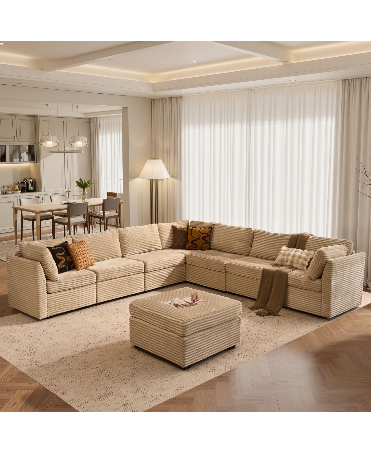 Click here for Xizzi Modular Sectional Sofa Couch  8-Piece L-Shap... prices