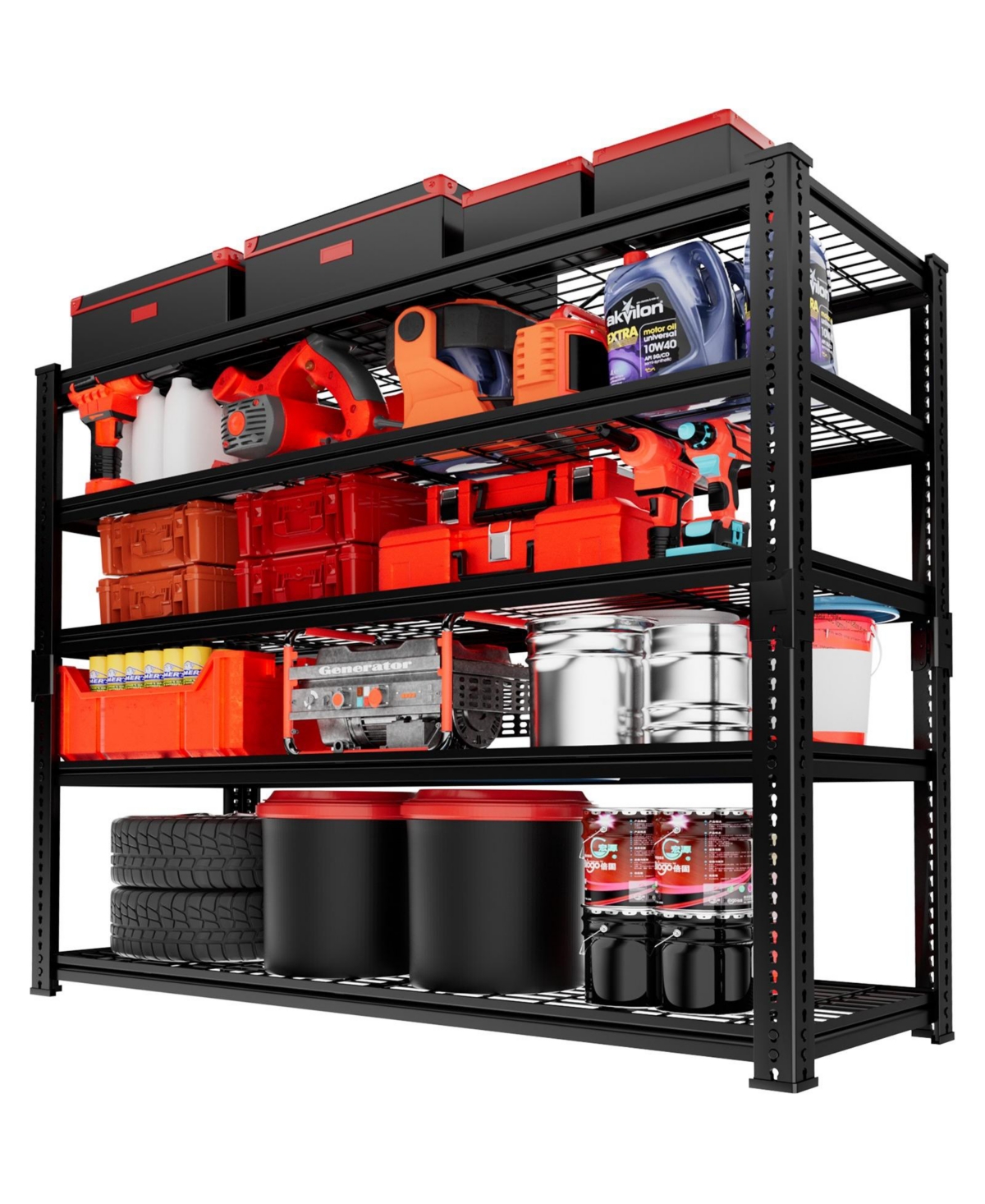 Click here for Lovmor 5-Tier 48 in W x 72 in H x 18 in D Adjustab... prices