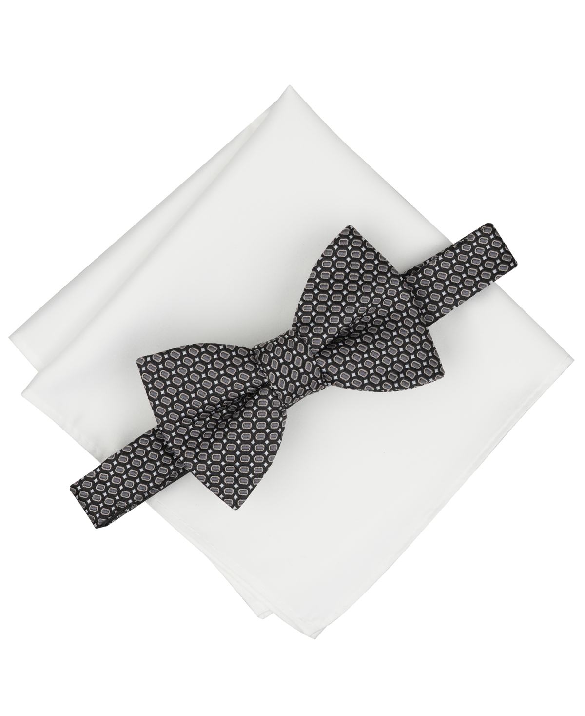 Click here for Alfani Mens Renato Geometric Bow Tie & Pocket Squa... prices