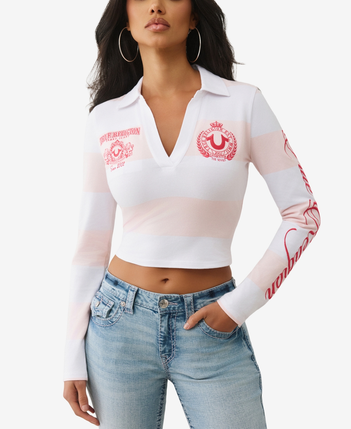 Click here for True Religion Womens Long Sleeve Embroidered Baby... prices