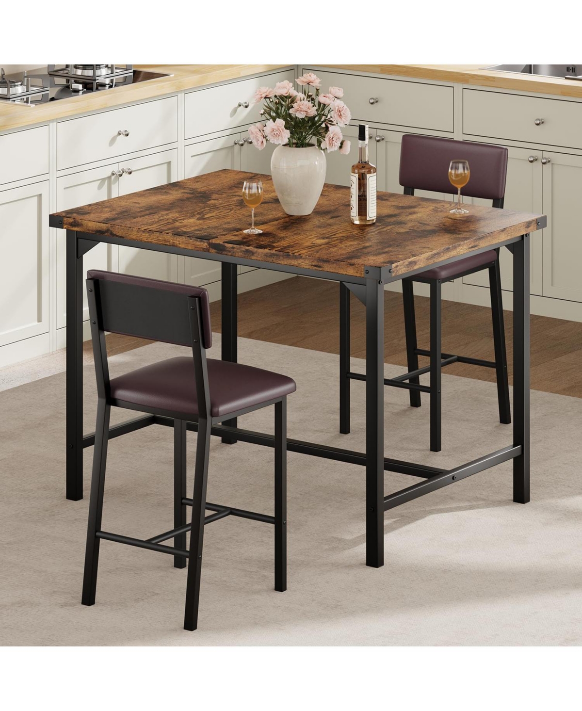 Click here for Gaomon 3-Piece Counter Height Dining Table Set for... prices