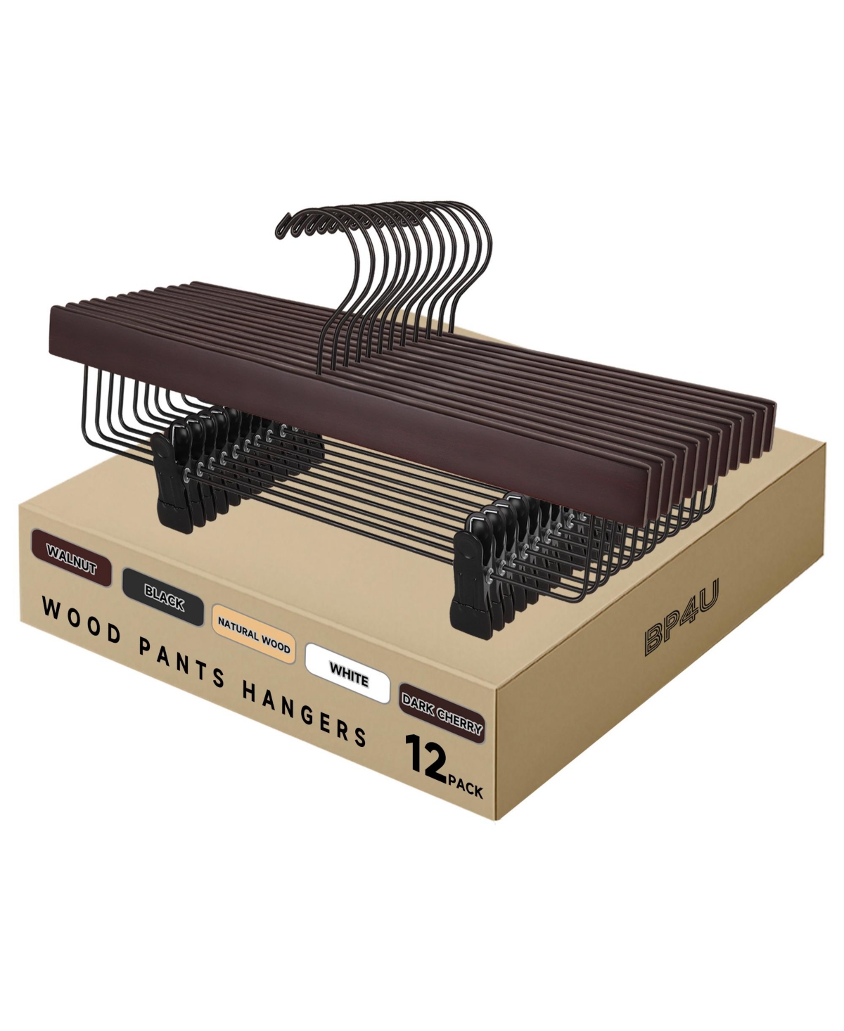 Click here for BP4U 24-Pack Premium Wooden Pants/Skirts Hangers w... prices