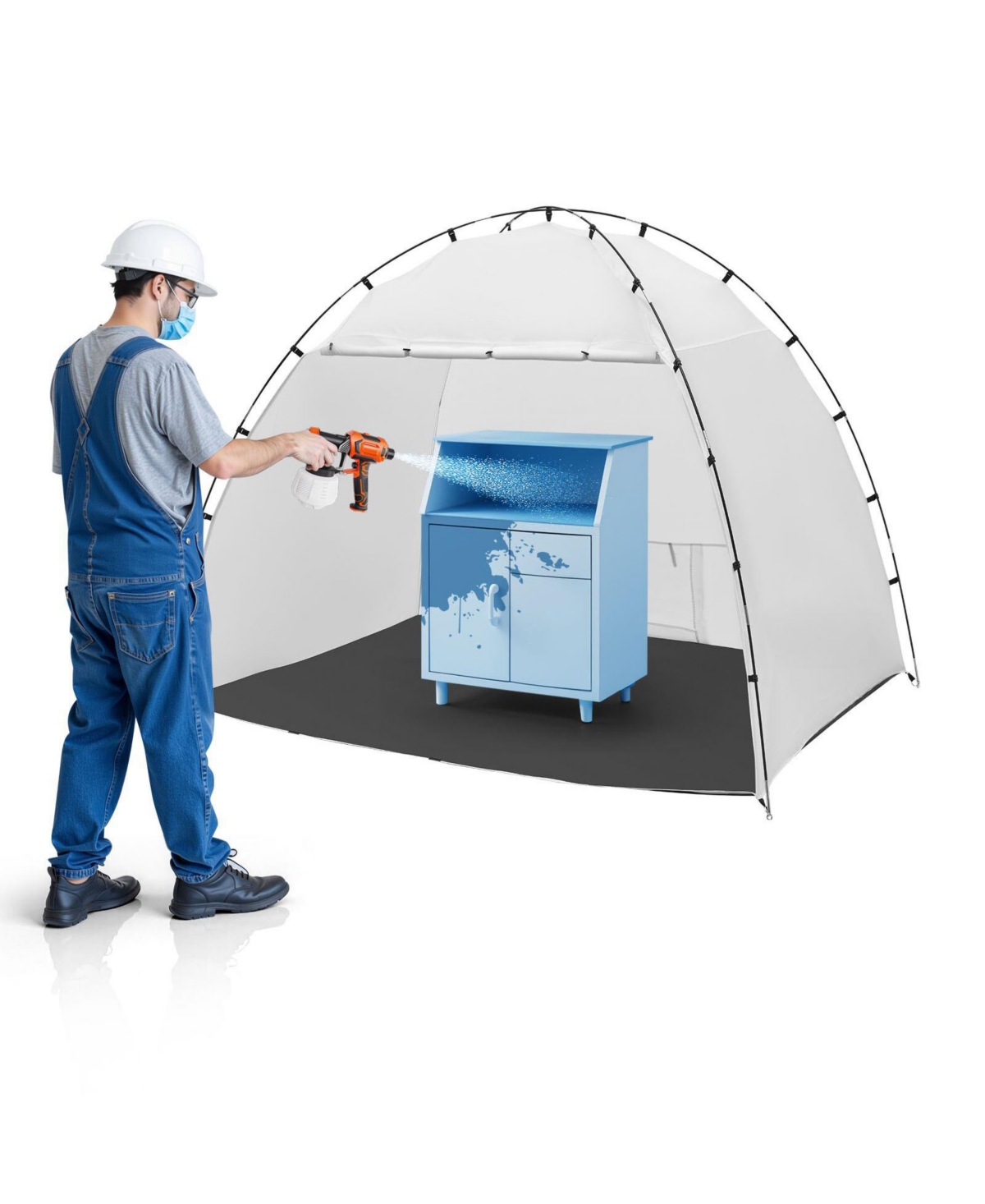 Click here for Mecale Portable Paint Booth Tent  91.7 x 67.7 x 74... prices