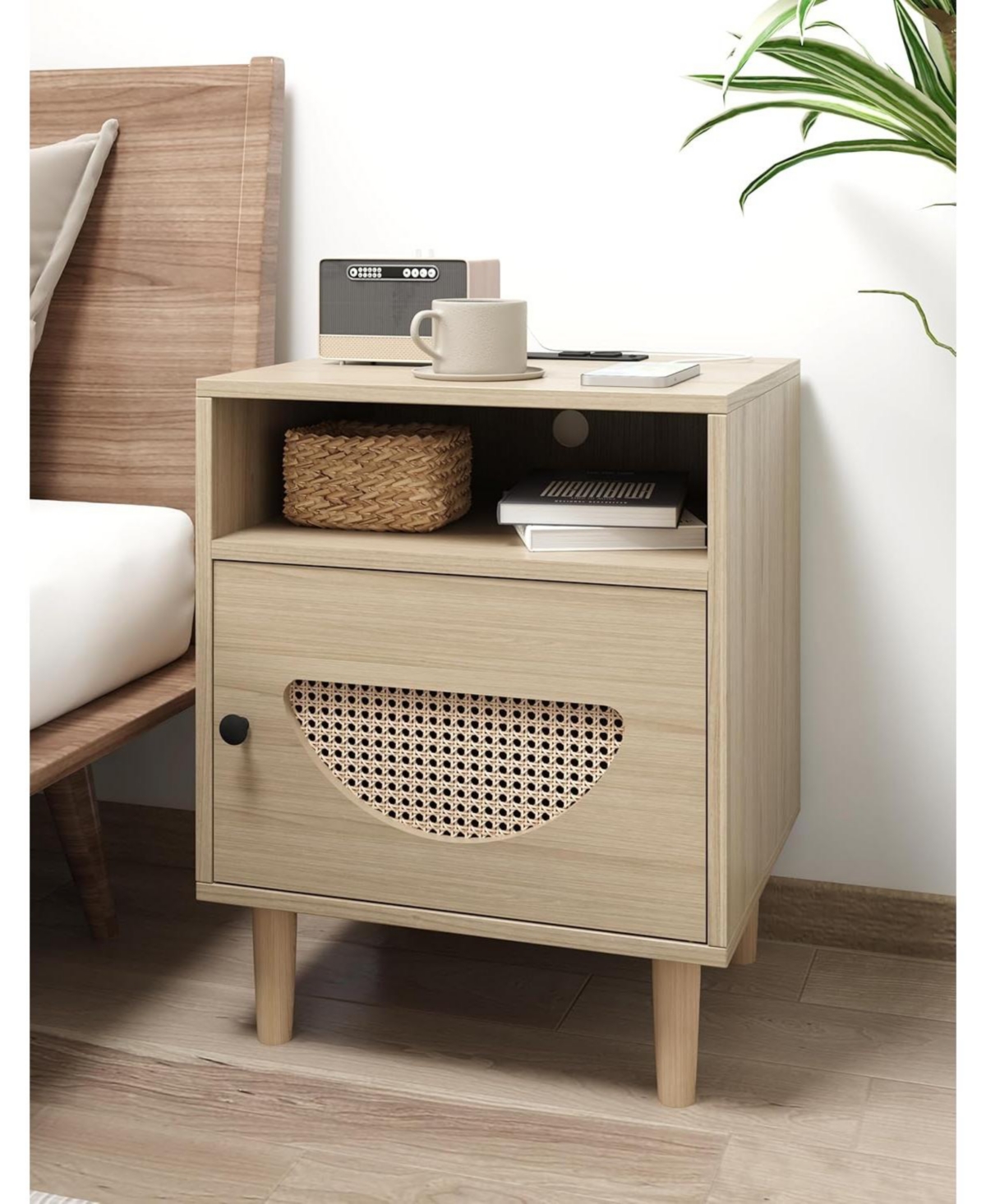 Click here for Gaomon Rattan Nightstand with Usb Ports & Power Ou... prices