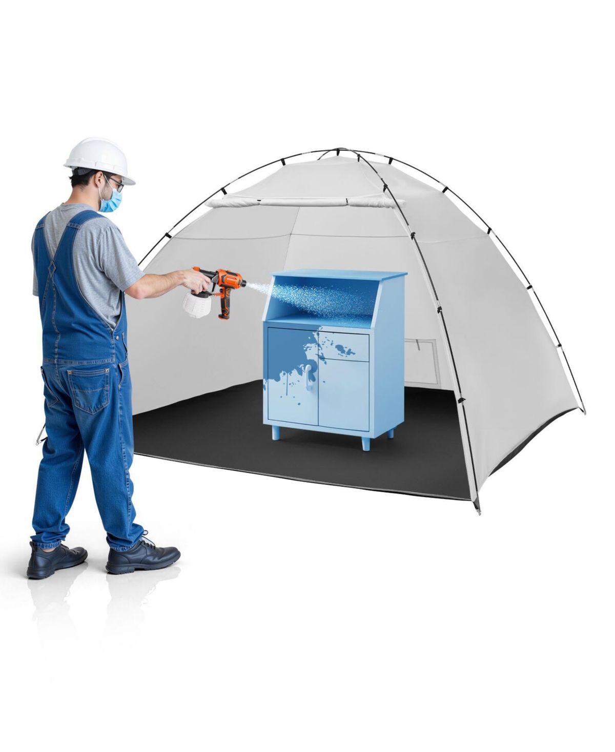 Click here for Mecale Portable Paint Booth Tent  116.14 x 114.96... prices