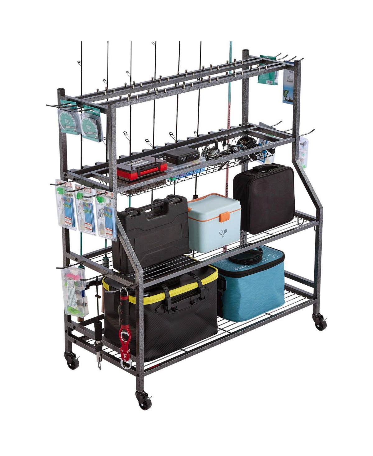 Click here for Mecale Fishing Rod Holder  15-Rod Mobile Pole Rack... prices