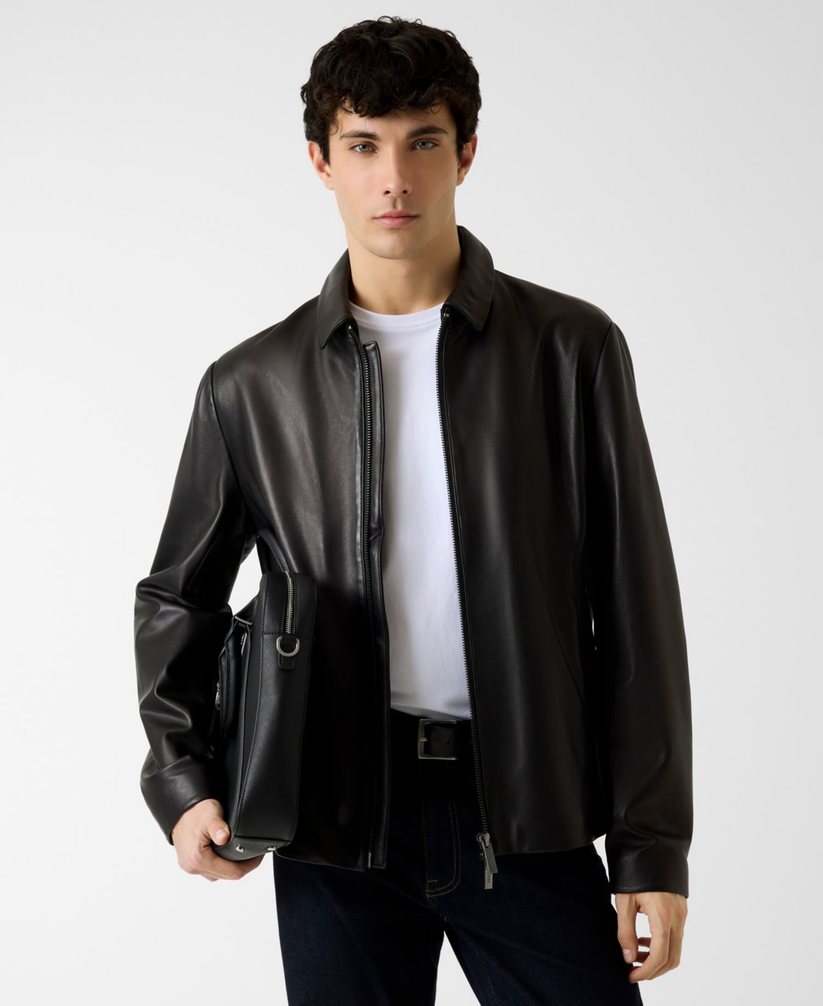Click here for Guess Mens Full-Zip Long-Sleeve Jacket - Black prices
