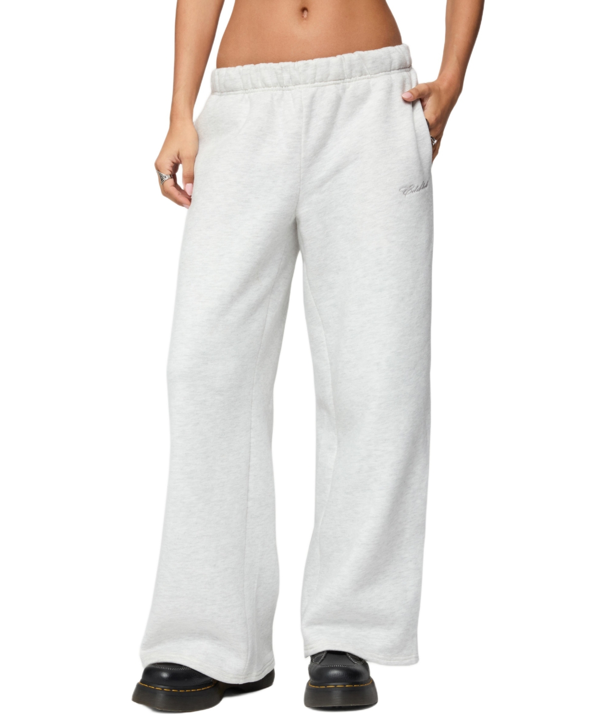 Click here for Edikted Womens Basic Girl Wide Leg Sweatpants - Li... prices