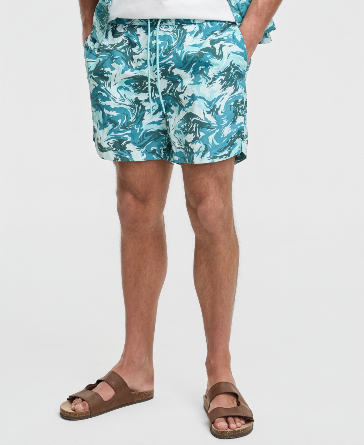 Click here for Mode of One Mens Liquid Camo 5 Swim Trunks  Macys... prices